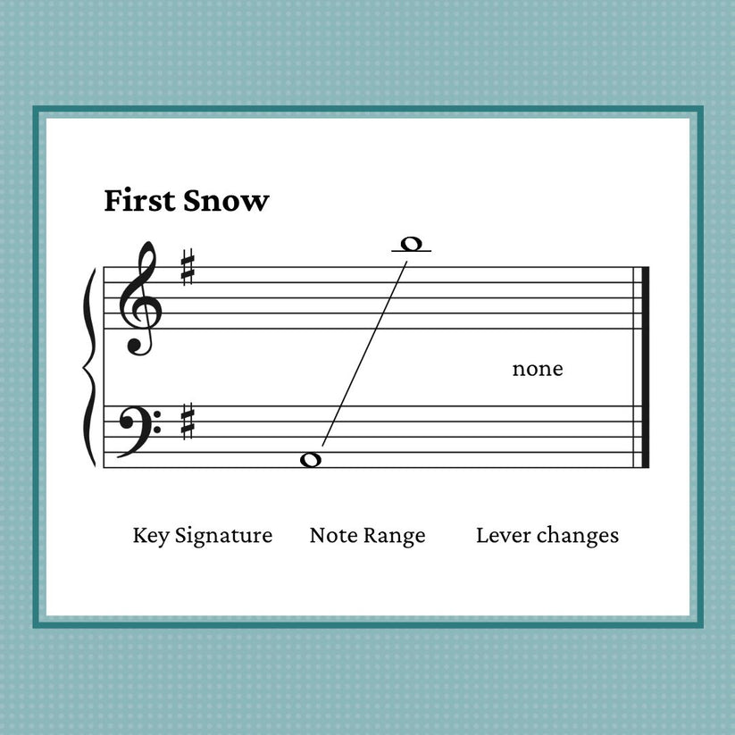 First Snow, elementary harp solo by Anne Crosby Gaudet – Music Discoveries