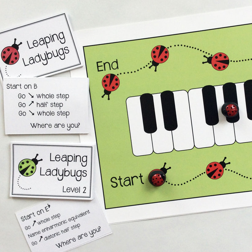 Leaping Ladybugs, a printable teaching aid from Music Discoveries